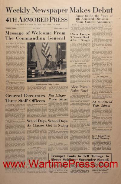 4th Armored Press 1945 08 17 nr 01 (PDF) | Wartime Press