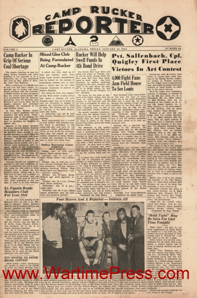 Camp Rucker Reporter 1944 01 14 nr 38 (PDF) | Wartime Press