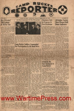 Camp Rucker Reporter 1944 02 25 nr 45 (PDF) | Wartime Press