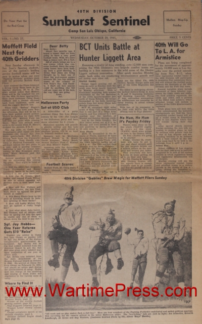 Sunburst Sentinel 1941 10 29 nr 27 (PDF) | Wartime Press